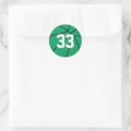 Fun Custom Green Basketball Jersey Number Stickers | Zazzle