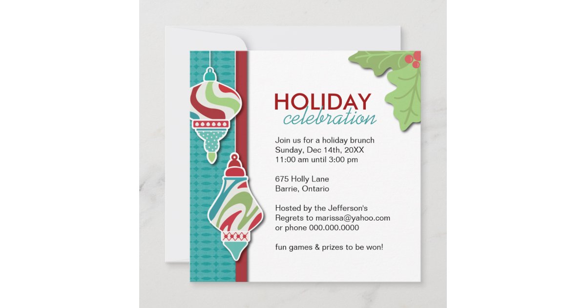 Fun Customizable Holiday Party Invitation | Zazzle