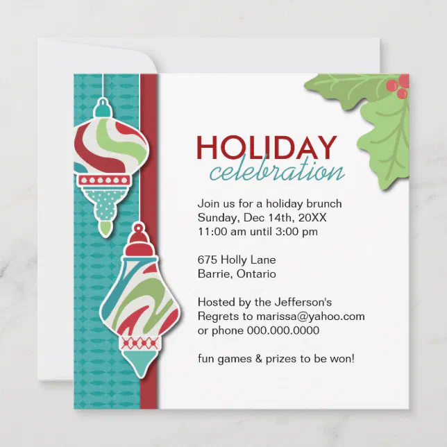 Fun Customizable Holiday Party Invitation | Zazzle
