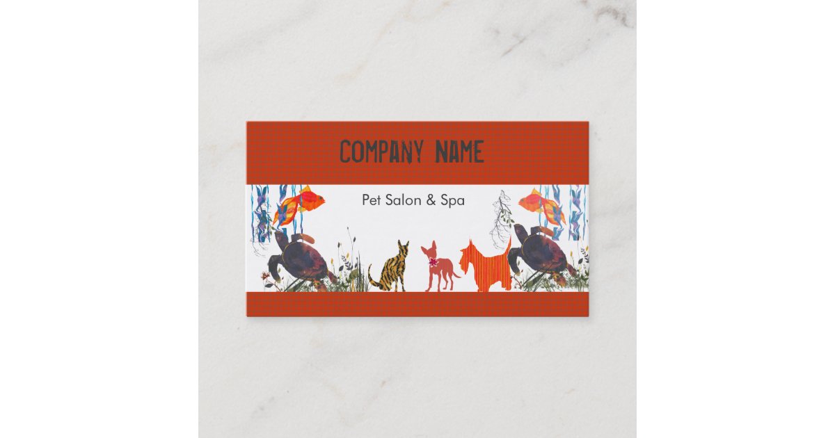 Fun Cute Animals Pet Care Business Card | Zazzle