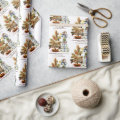 Fun Cute Mice Christmas Tree Name Wrapping Paper | Zazzle