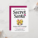 Fun Cute Secret Santa Colorful Gift Bow Watercolor Invitation | Zazzle