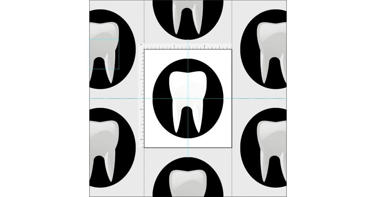 Fun Dentist Orthodontist Tooth Pattern Fabric | Zazzle