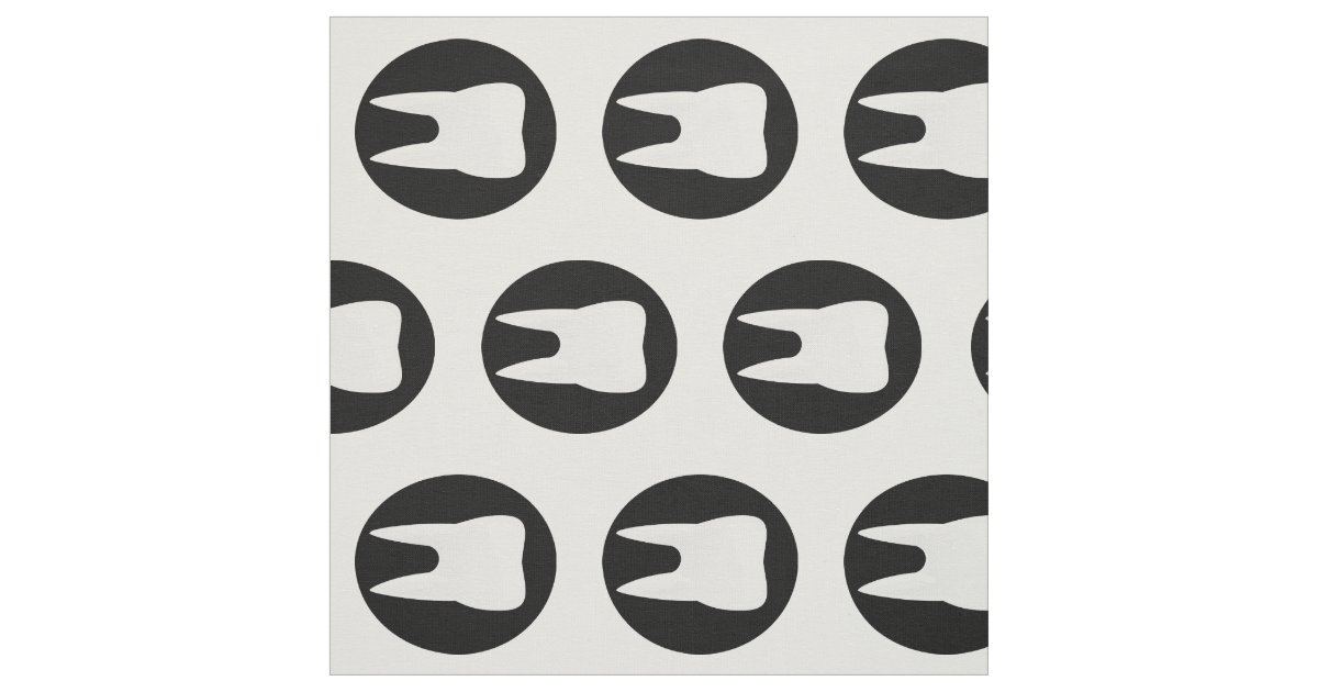 Fun Dentist Orthodontist Tooth Pattern Fabric | Zazzle