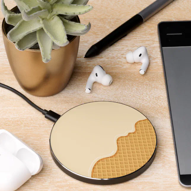 Fun design Unique ice cream Sweets Candy Wireless Charger | Zazzle
