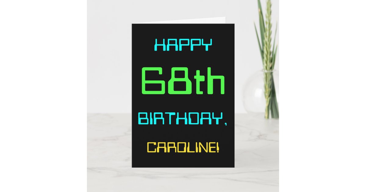 Fun Digital Computing Themed 68th Birthday Card | Zazzle