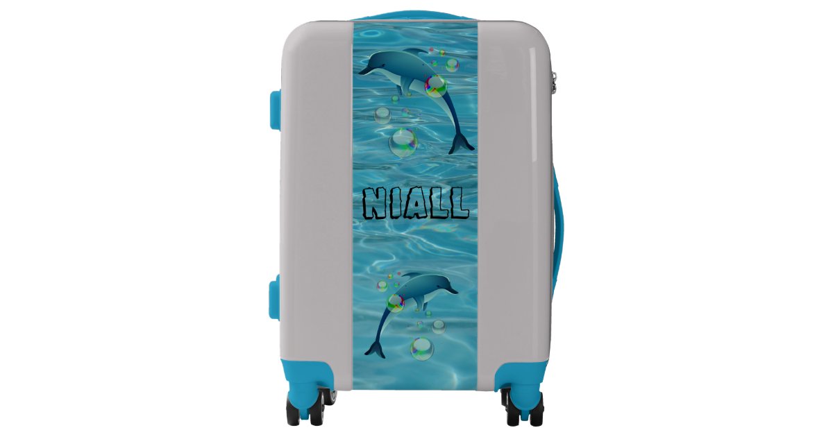 Fun Dolphins and Bubbles Luggage | Zazzle