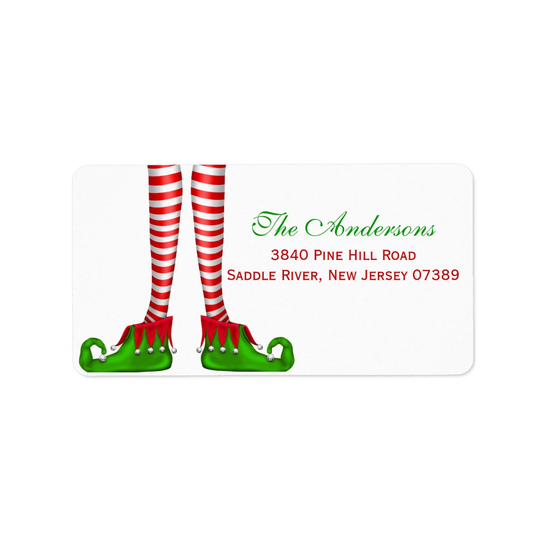 Fun elf Christmas Address Label | Zazzle