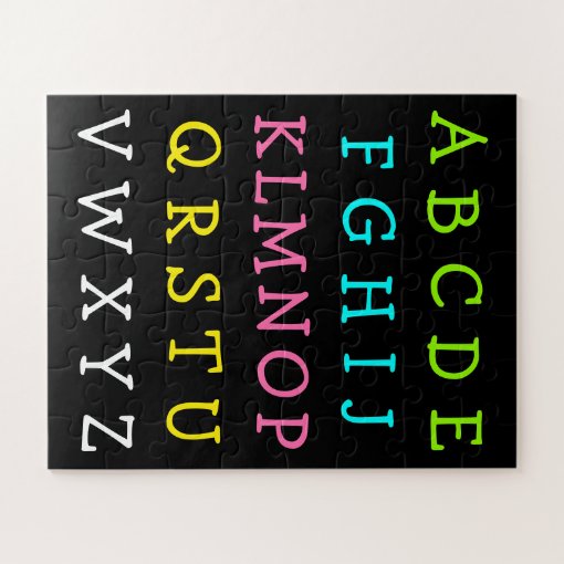 Fun English Alphabet Letters Puzzle | Zazzle