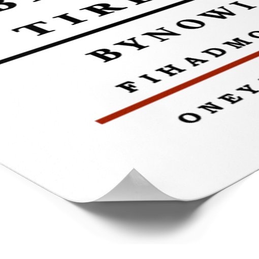 Fun Eye Chart Wall Poster | Zazzle