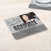 Fun Facts About the Graduate Any Year Photo Square Square Paper Coaster ...