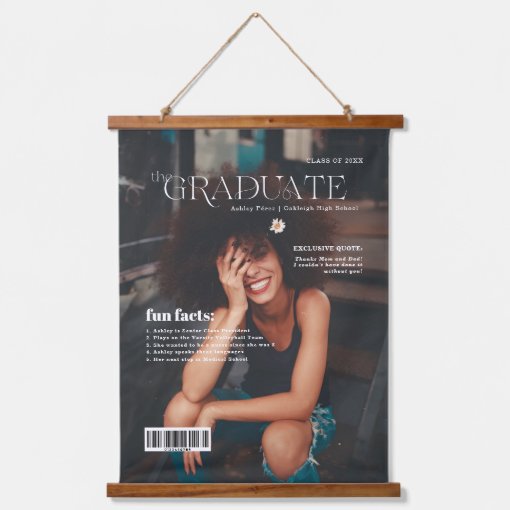 Fun Facts | Graduate Magazine Cover Photo Hanging Tapestry | Zazzle