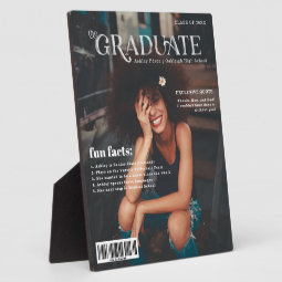Fun Facts | Graduate Magazine Cover Photo Plaque | Zazzle