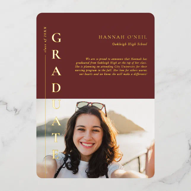 Fun Facts | Modern Simple Photo Announcement | Zazzle