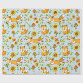 Fun Fall Fox Gift Wrapping Paper | Zazzle
