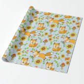 Fun Fall Fox Gift Wrapping Paper | Zazzle