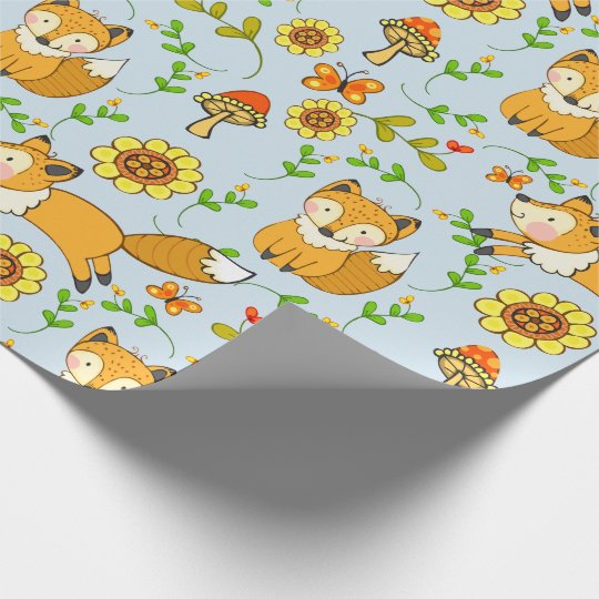 Fun Fall Fox Gift Wrapping Paper | Zazzle.com