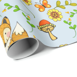 Fun Fall Fox Gift Wrapping Paper | Zazzle