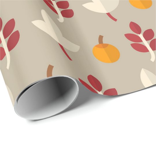 Fun Fall Seasonal pattern leaf party wrap Wrapping Paper | Zazzle.com