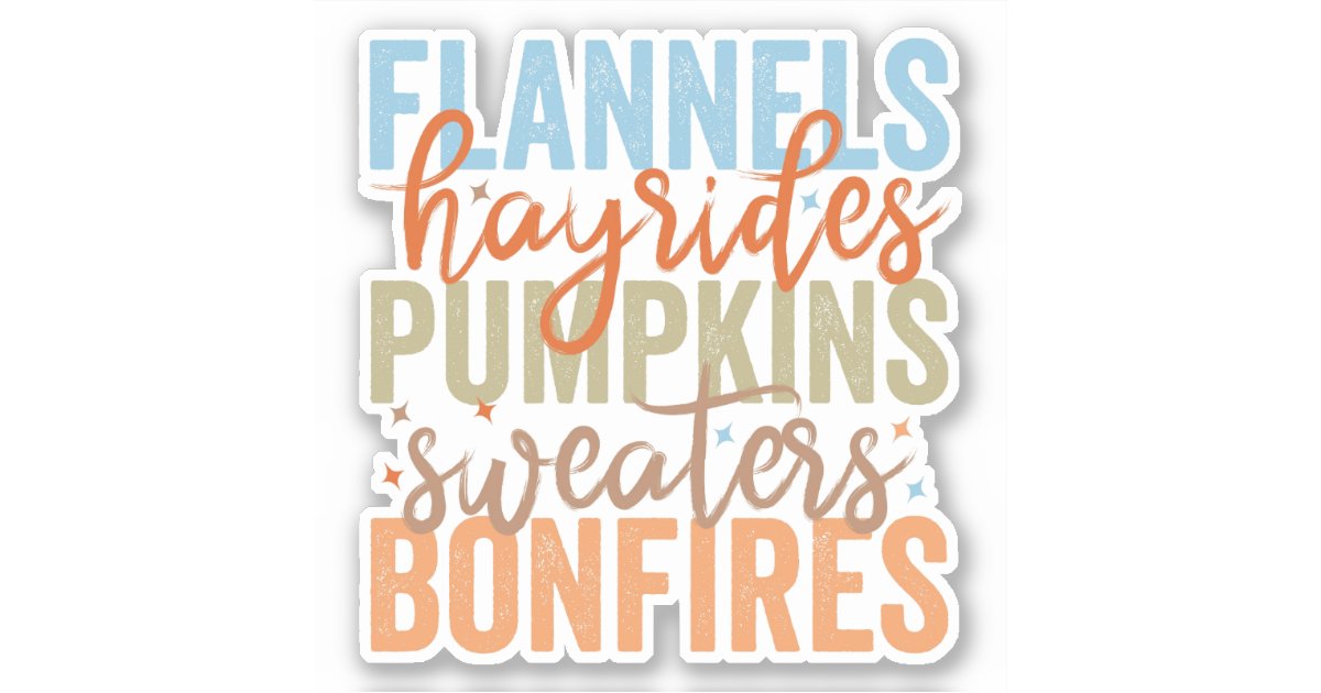 Fun Fall Vibes Sticker | Zazzle
