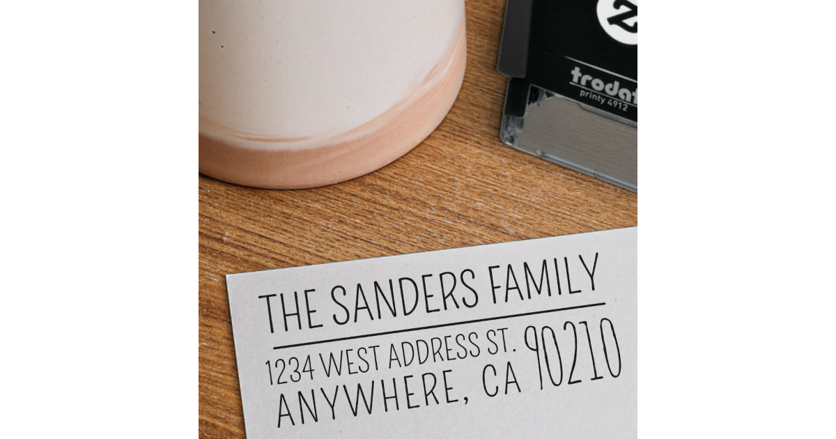 Fun Family Self-Inking Return Address Rubber Stamp | Zazzle Fun Family Self-Inking Return Address Rubber Stamp | Zazzle