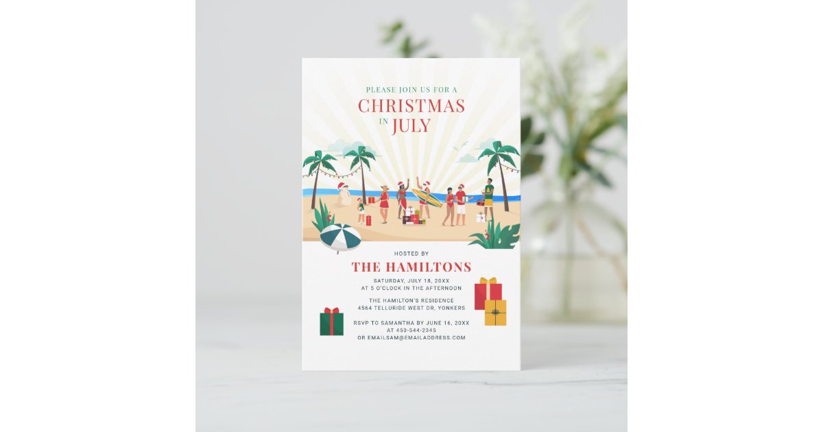 Fun Family Summer Party Invitation | Zazzle