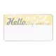 Fun Fancy Party Name Tags - Yellow & Grey | Zazzle