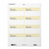 Fun Fancy Party Name Tags - Yellow & Grey | Zazzle