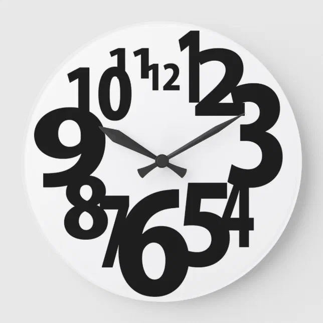 Fun Fat Faced Large Clock | Zazzle