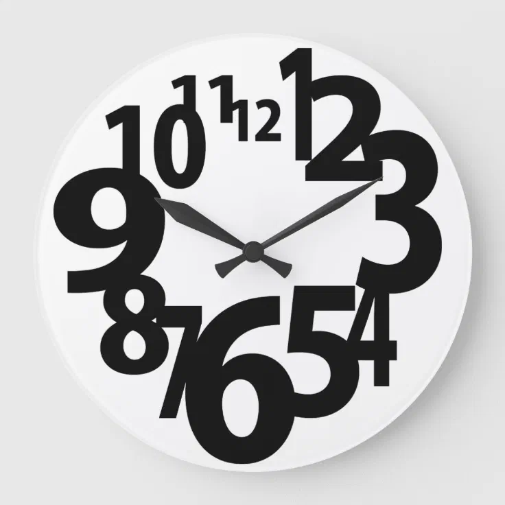 Fun Fat Faced Large Clock | Zazzle