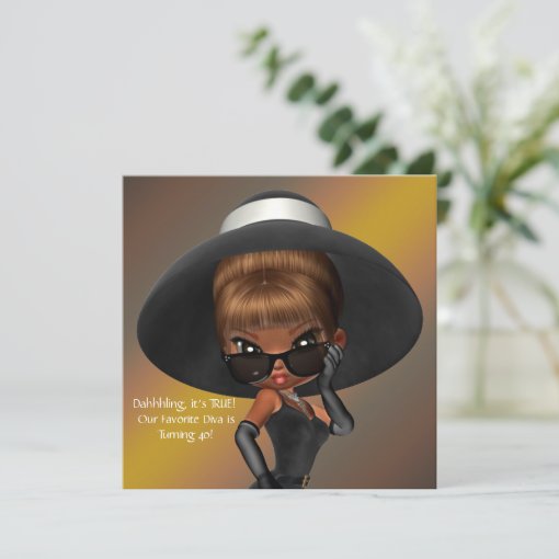 Fun Favorite Diva Birthday Party Invitation | Zazzle