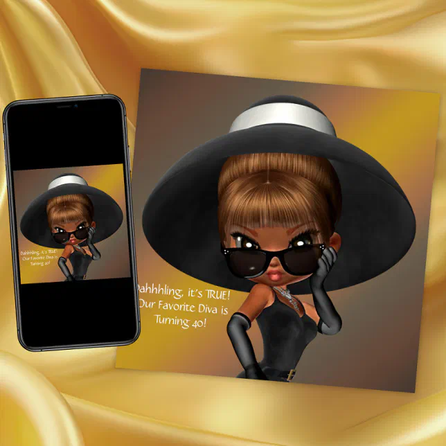 Fun Favorite Diva Birthday Party Invitation | Zazzle