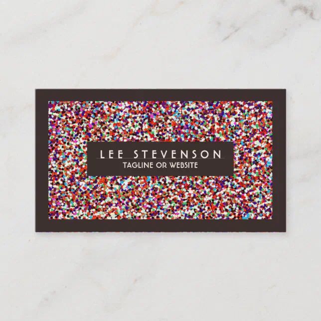 Fun Festive Colorful Confetti Event Planner Business Card | Zazzle