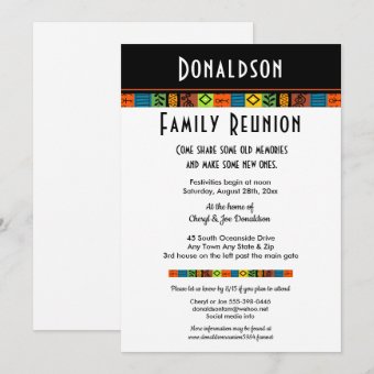 Fun Festive Family Reunion or Party Invitation | Zazzle