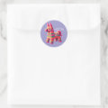 Fun Festive Mexican Colorful Piñata Custom Name Classic Round Sticker ...
