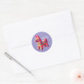 Fun Festive Mexican Colorful Piñata Custom Name Classic Round Sticker ...