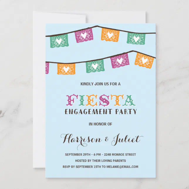 Fun Fiesta | Engagement Party Invitation | Zazzle