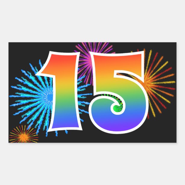 Number 15 Stickers | Zazzle