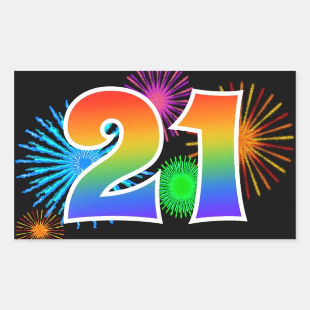 Number 21 Stickers | Zazzle