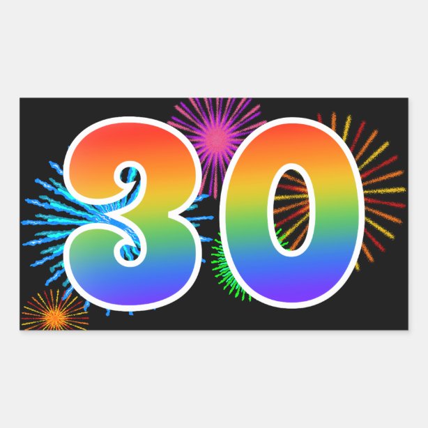 Number 30 Stickers - 100% Satisfaction Guaranteed | Zazzle