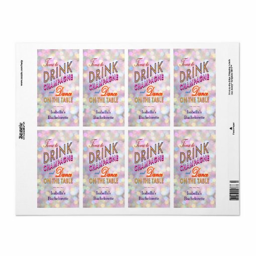 Fun, Flirty & Colorful Wine Label | Zazzle