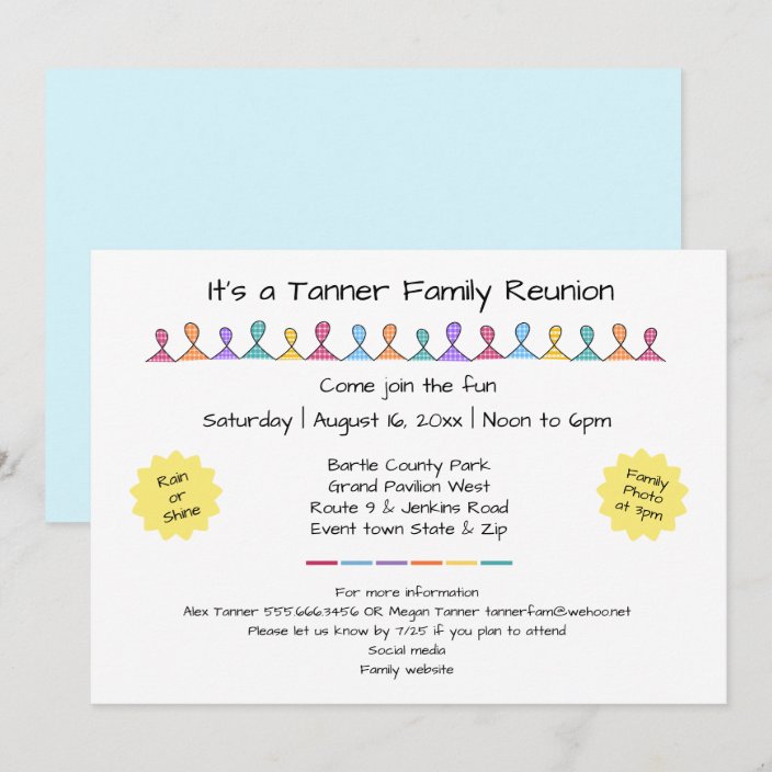 Fun Friends or Family Reunion Party Invitation | Zazzle.com