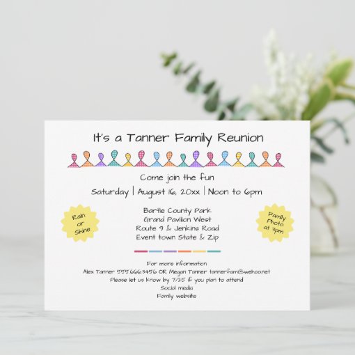 Fun Friends or Family Reunion Party Invitation | Zazzle