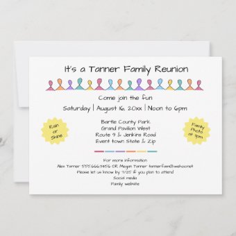 Fun Friends or Family Reunion Party Invitation | Zazzle