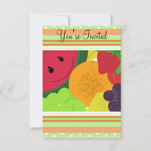 Fun Fruit Party Invitation | Zazzle