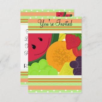 Fun Fruit Party Invitation | Zazzle