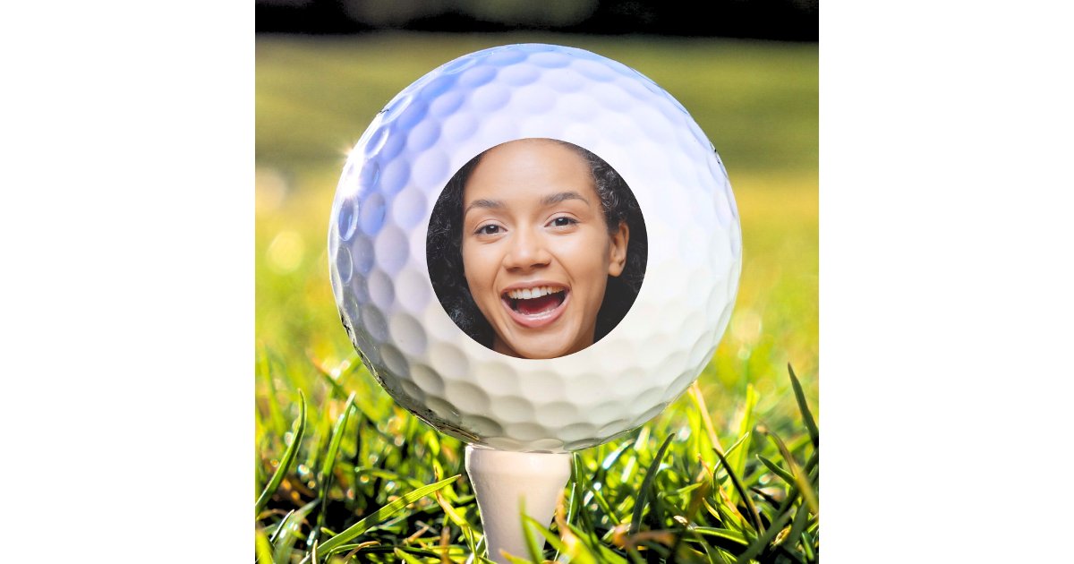 Fun Full Face Close Up Selfie Photo Golf Balls | Zazzle