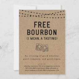 Fun Funny Free Bourbon Tasting Party Invitation | Zazzle