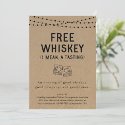 Fun Funny Free Whiskey Tasting Party Invitation | Zazzle