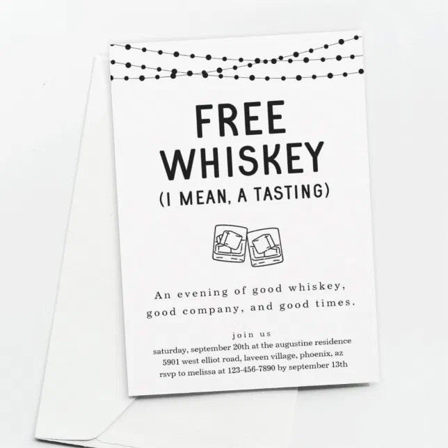 Fun Funny Free Whiskey Tasting Party Invitation | Zazzle